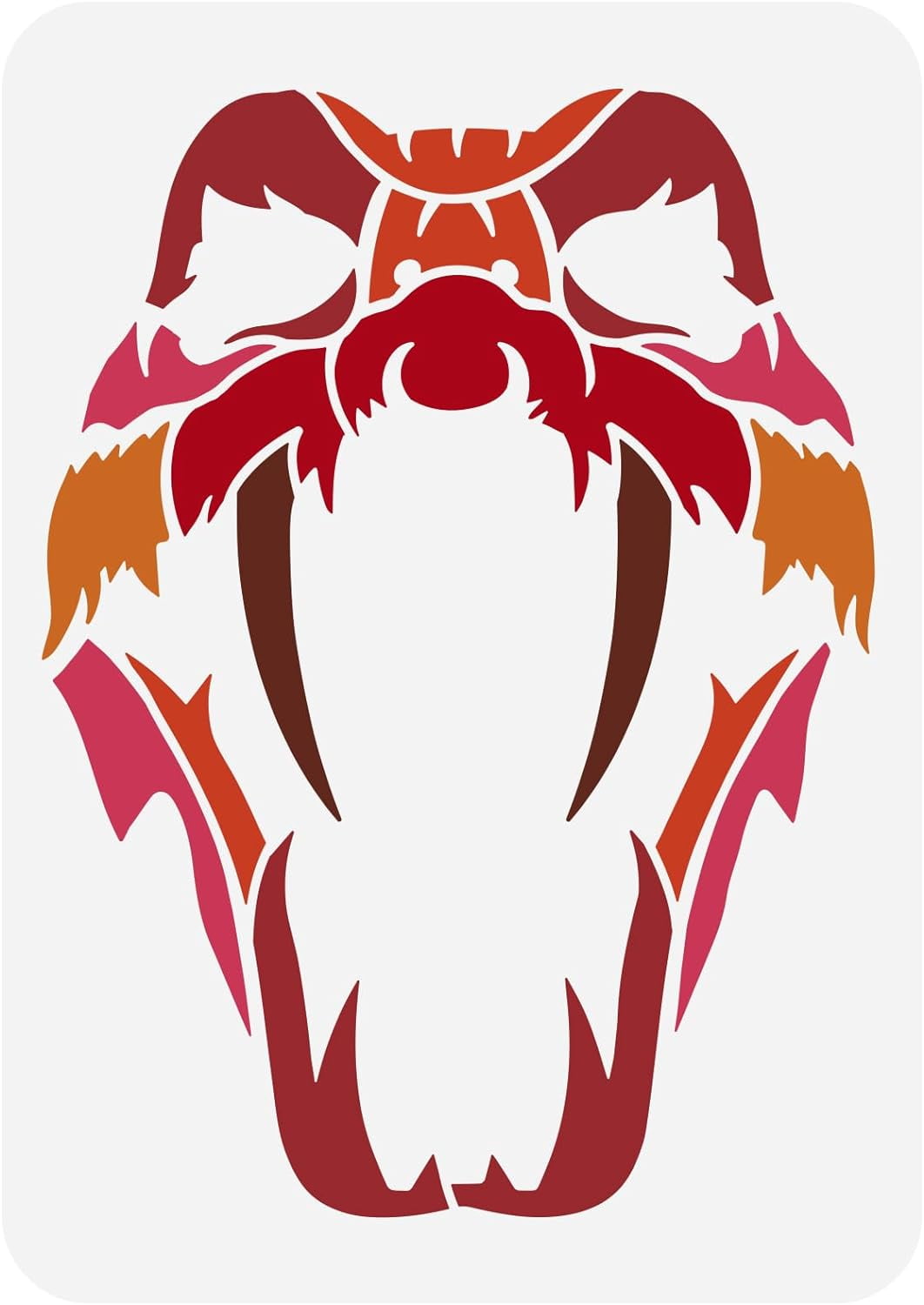 Snake Skull Painting Stencil 8.3x11.7inch Large Snake Head Stencil ...