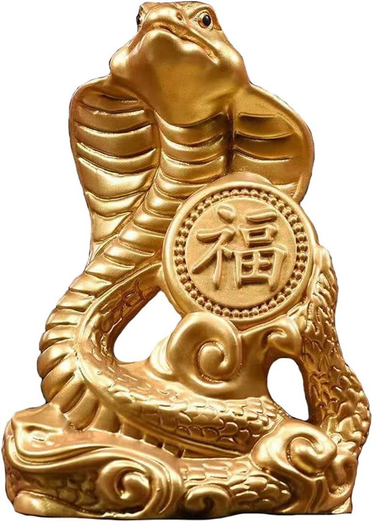 Snake Statue Small Wooden Chinese Zodiac Feng Shui Snake Figurines 2025 ...