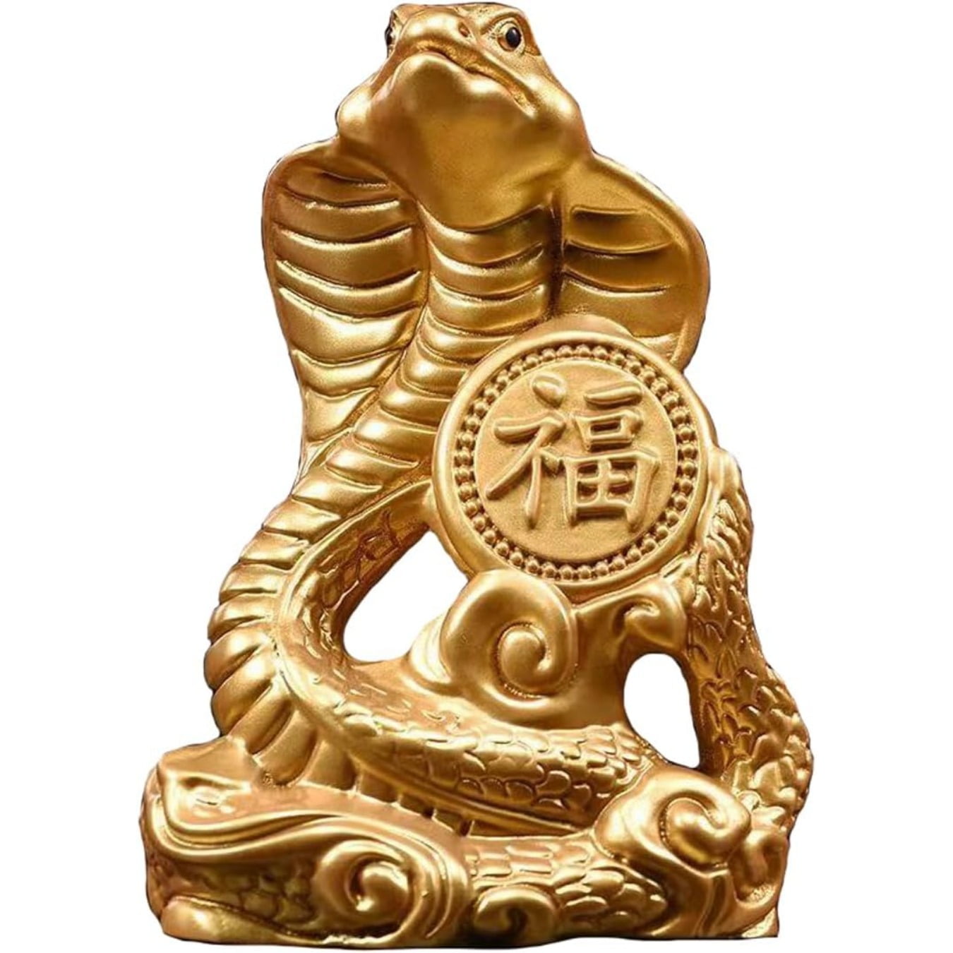 Snake Statue Small Wooden Feng Shui Animal Sculpture Ornament Chinese ...