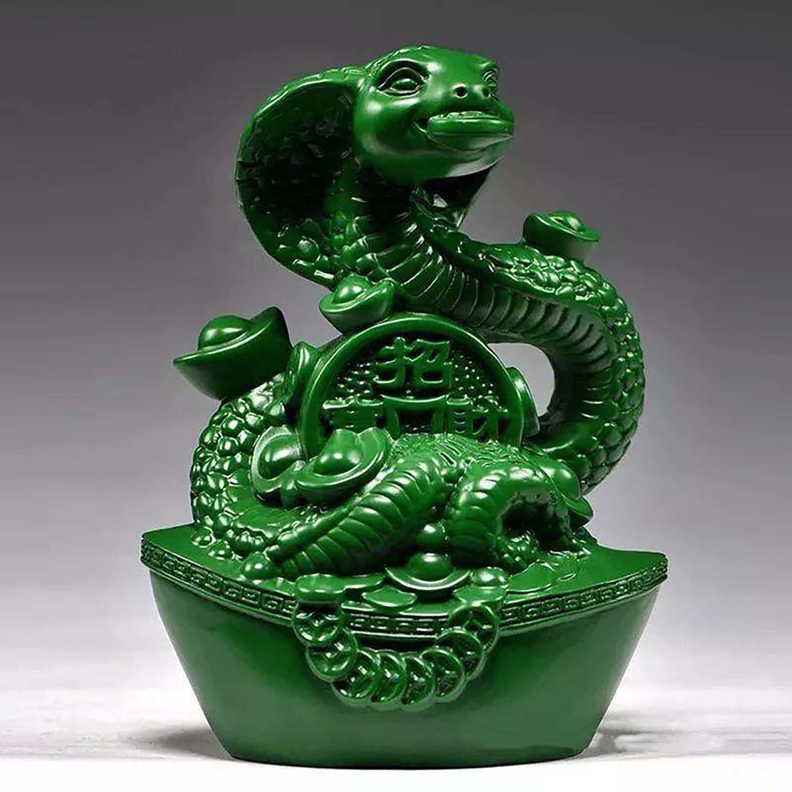 Snake Statue, Wooden Snake Carved Figurine, Chinese Zodiac Feng Shui ...