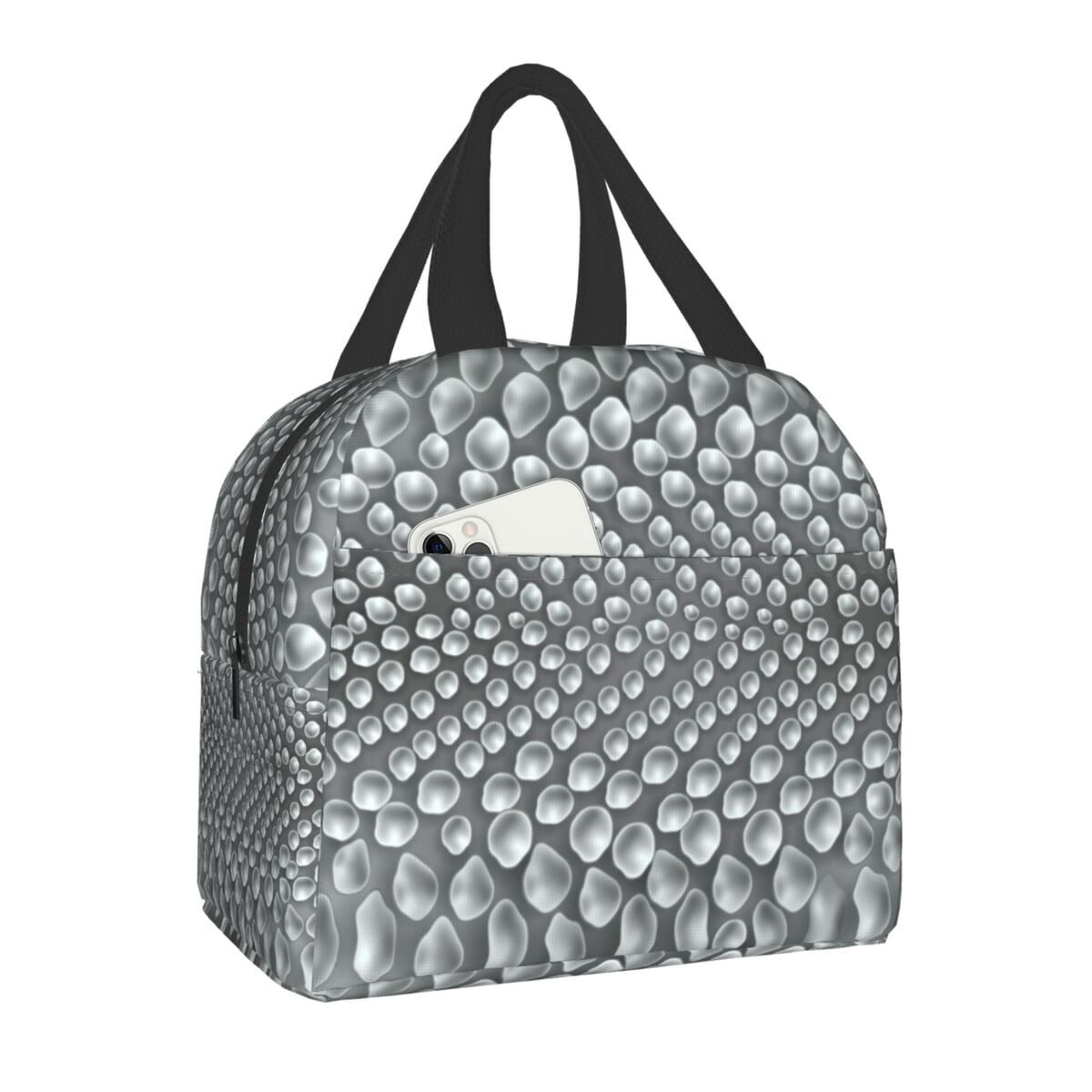 Snake Texture Insulated Lunch Bag for Work Food Snakeskin Print Cooler ...