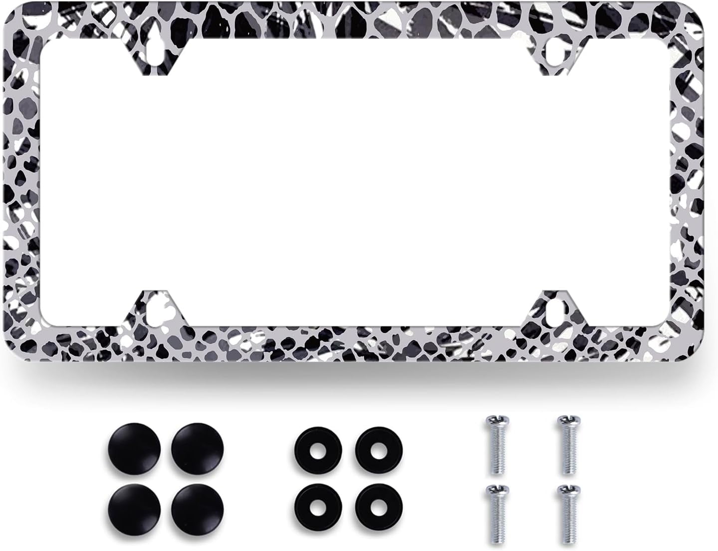 Snake Texture License Plate Frame Animal Pattern Colorful License Plate ...