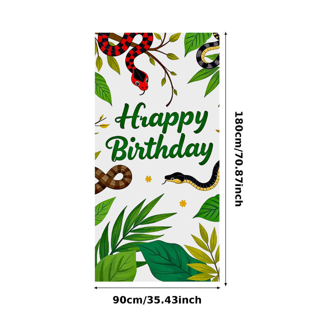 Snake Themed Happy Birthday Background Banner Party Supplies Birthday ...