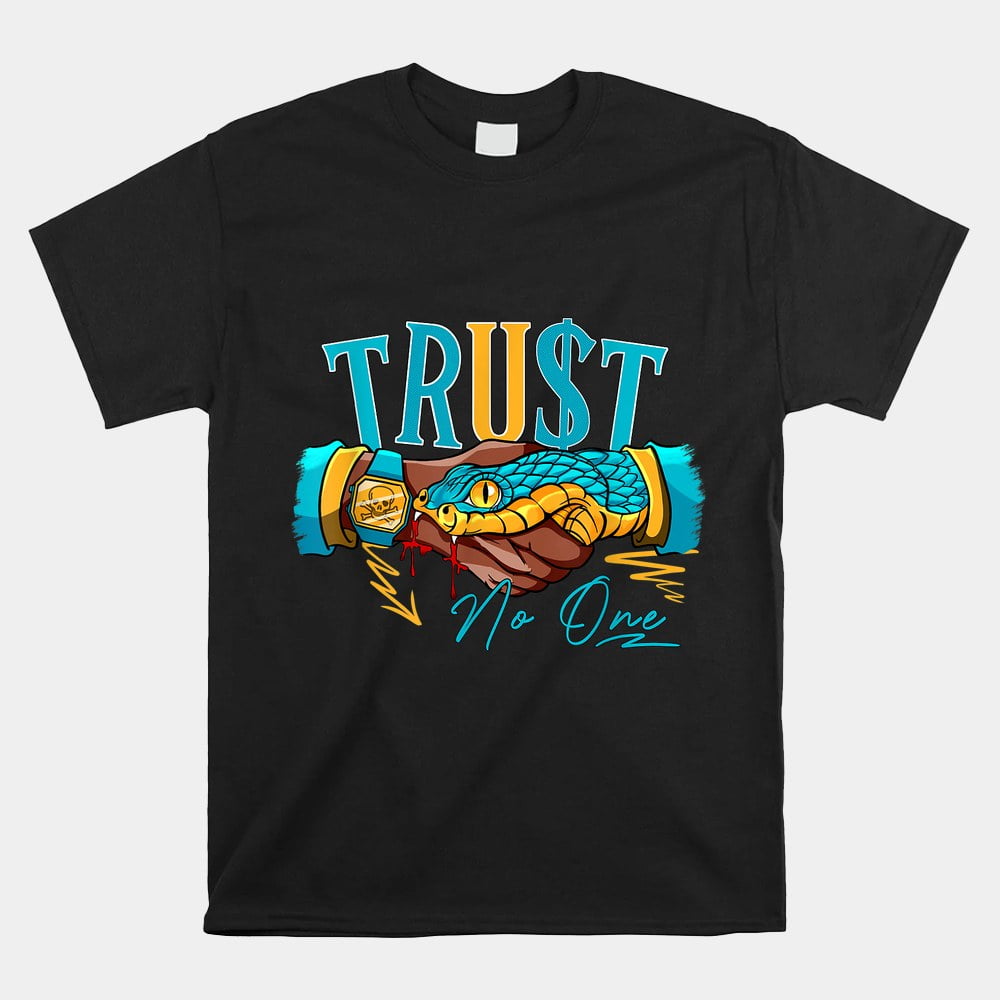 Snake Trust No One Retro Aqua 5s Matching Shirt - Walmart.com