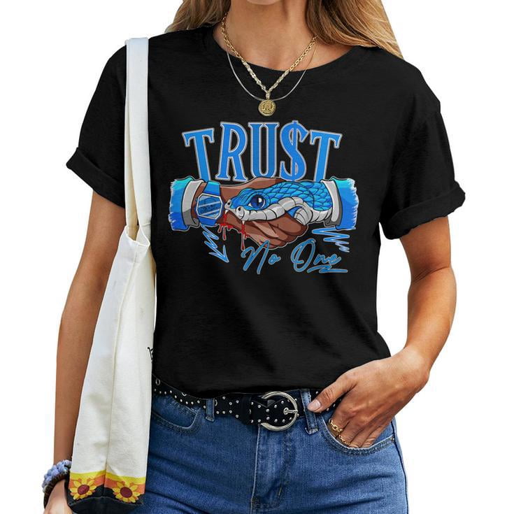 Snake Trust No One Military Blue 4S Matching T-Shirt for Women ...