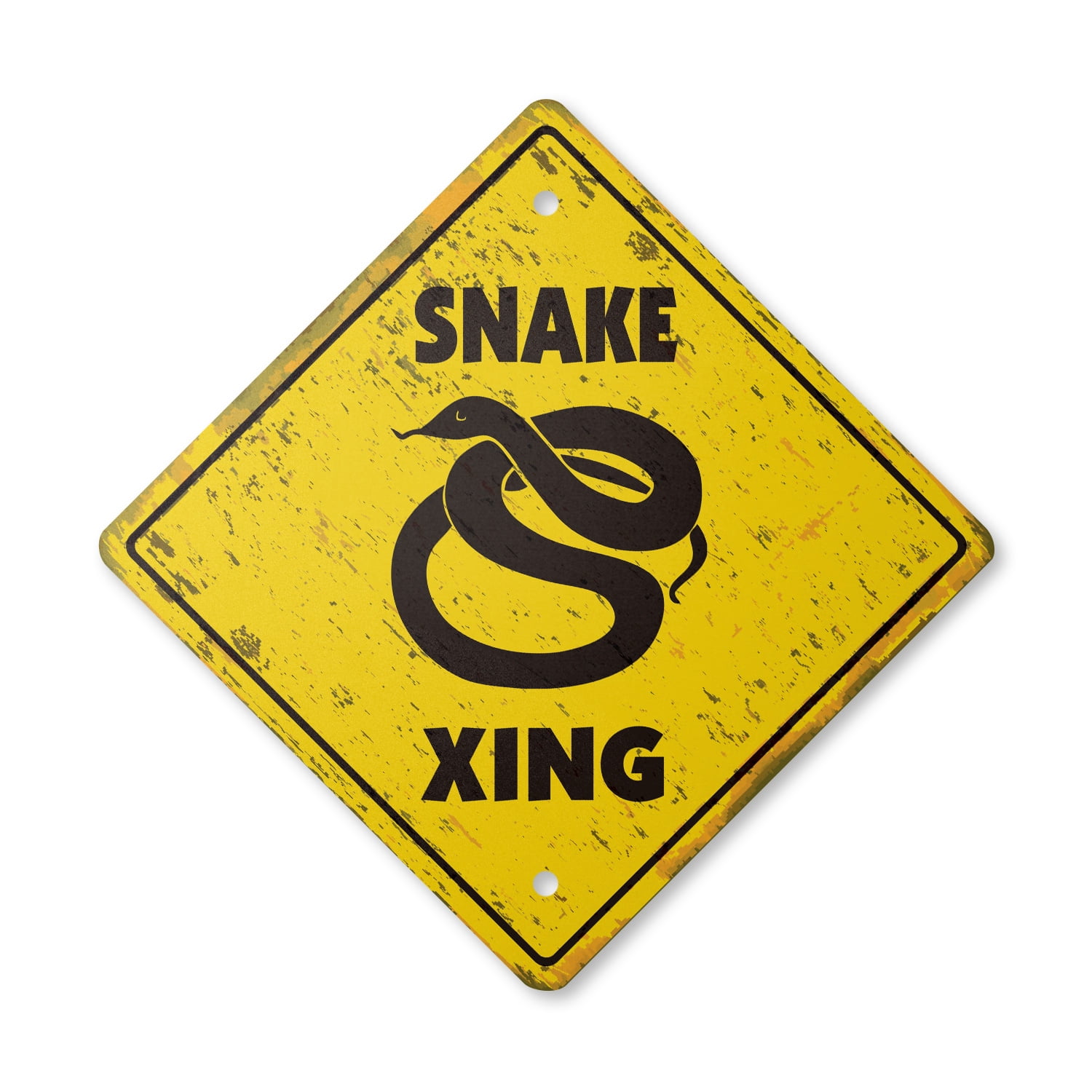 Snake Vintage Crossing Sign Zone Xing | Indoor/Outdoor Plastic | 14 ...