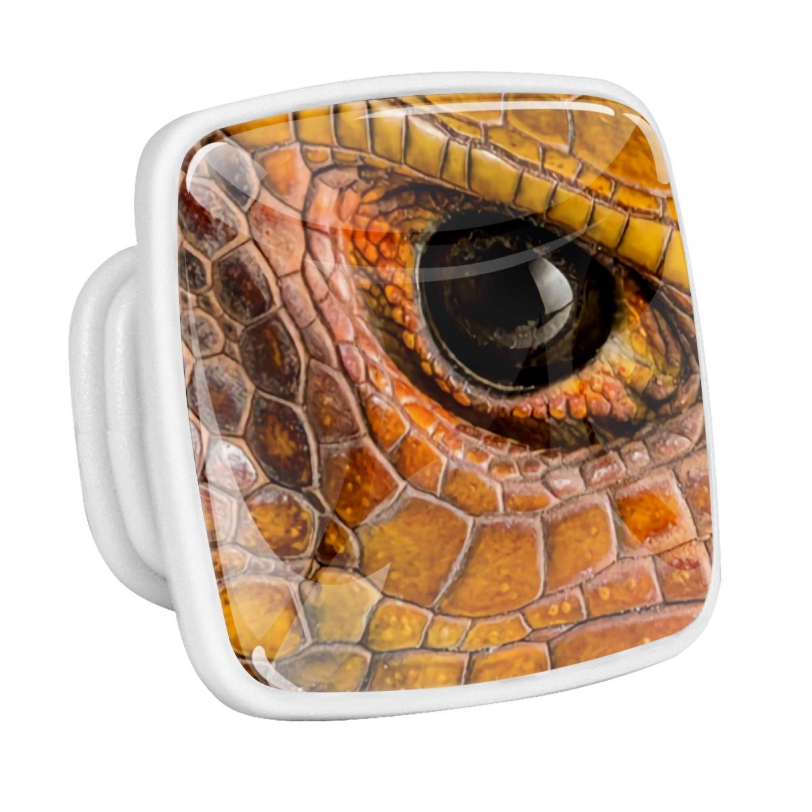 Snake Viper Eyes Decoration Fluorescent Drawer Pulls with Screws Square ...