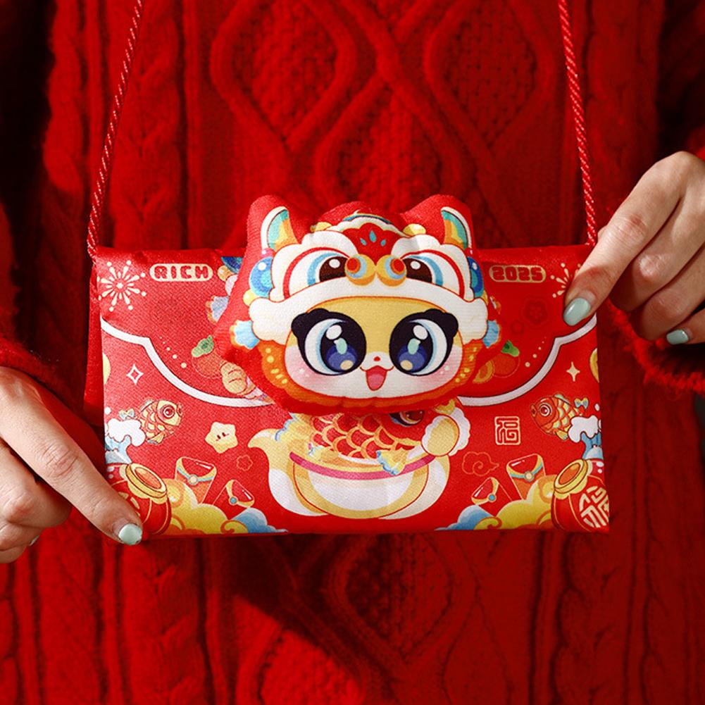 Snake Year 2025 Felt Red Envelope Bag - Creative Design, High-End ...
