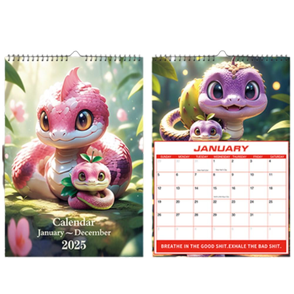 Snake Year Calendar 2025 Snake Year Wall Calendar Monthly Calendar NEW ...