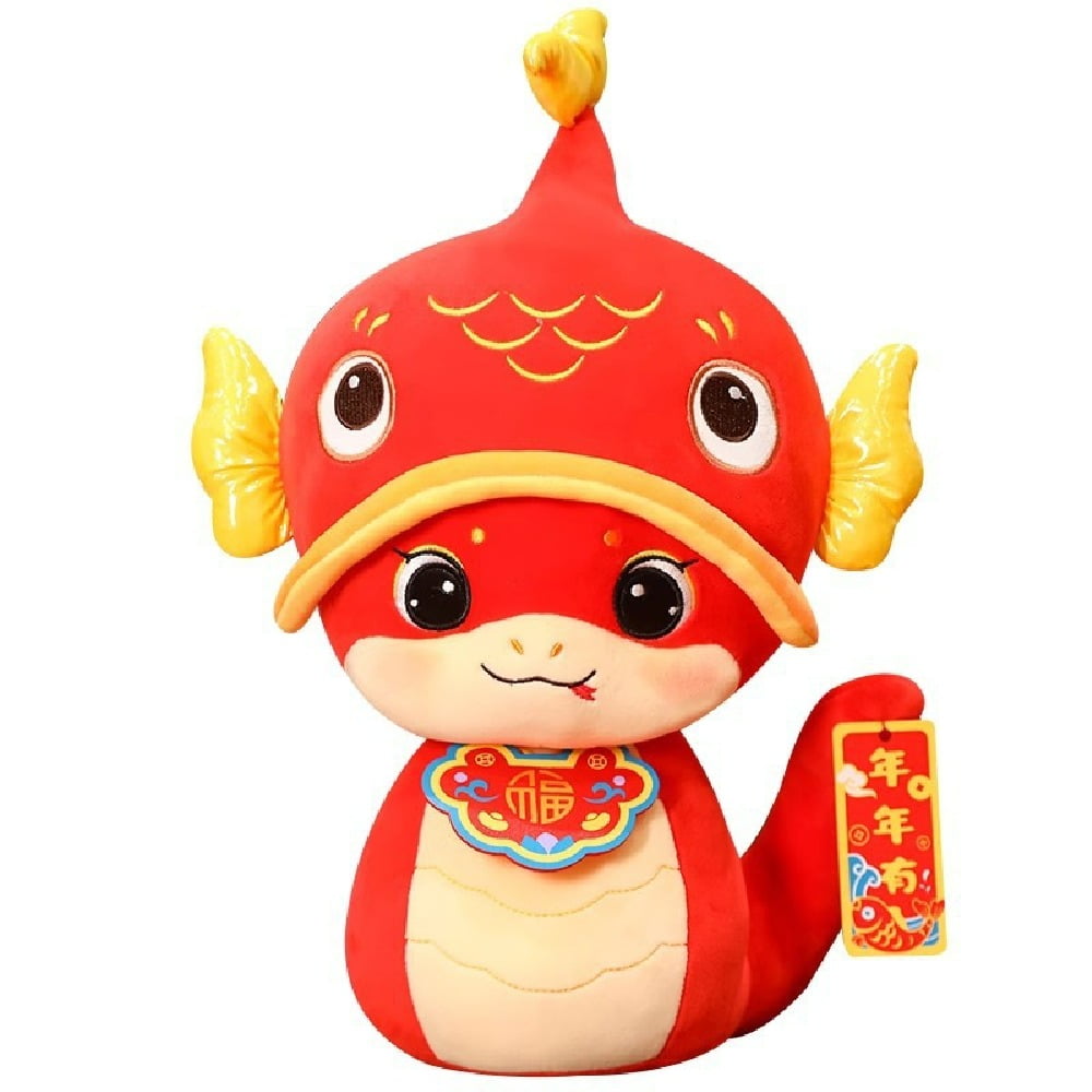 Snake Year Mascot Koi Snake Plush Toy Zodiac Snake Cloth Doll - Walmart.com