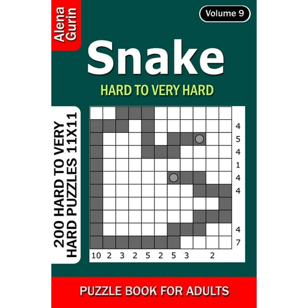 Snake puzzle book for Adults : 200 Hard to Very Hard Puzzles 11x11 ...