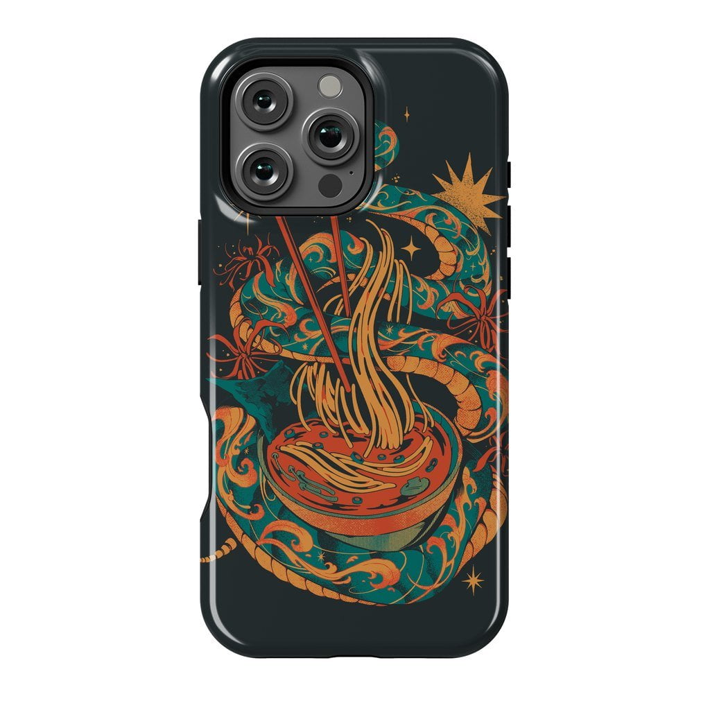 Snake's Ramen Tough Cases Unique Food Art for iPhone 11-17 Series ...