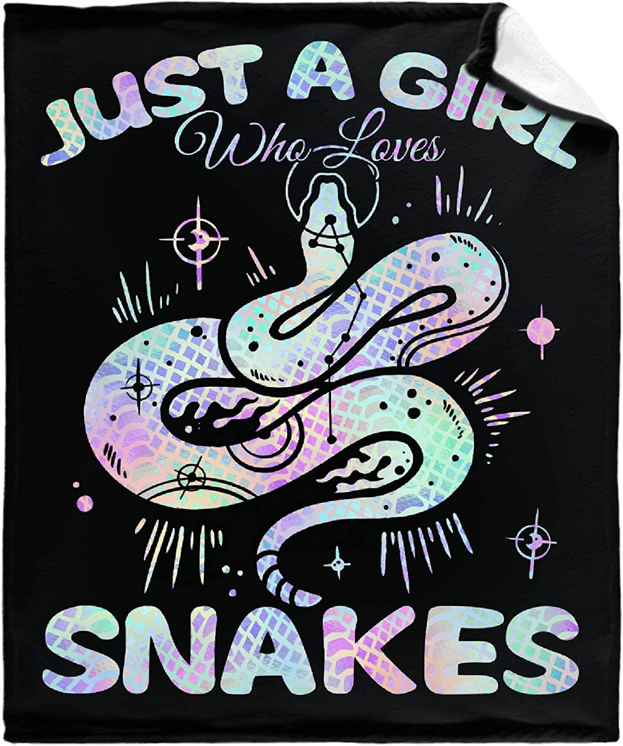 Snakes Blanket for Girl Women Just A Girl Who Loves Snakes Blanket Soft ...