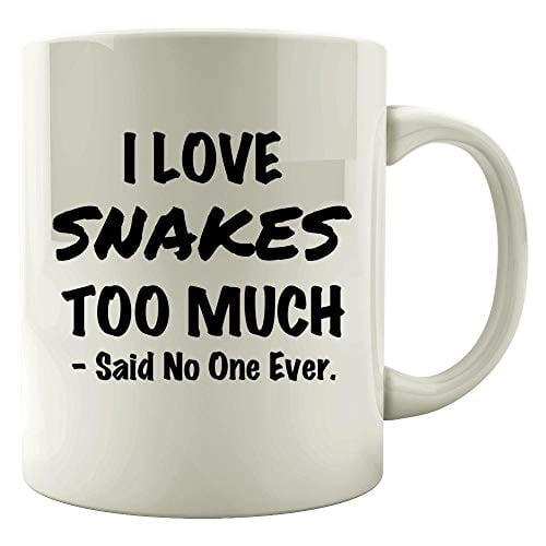 Snakes Gift Idea - I Love Snakes Too Much - Serpent Present - Reptile ...