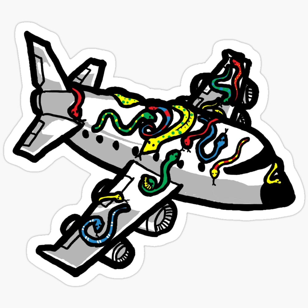 Snakes On A Plane (Literally) Sticker Phone Decal Water Bottle Stickers ...