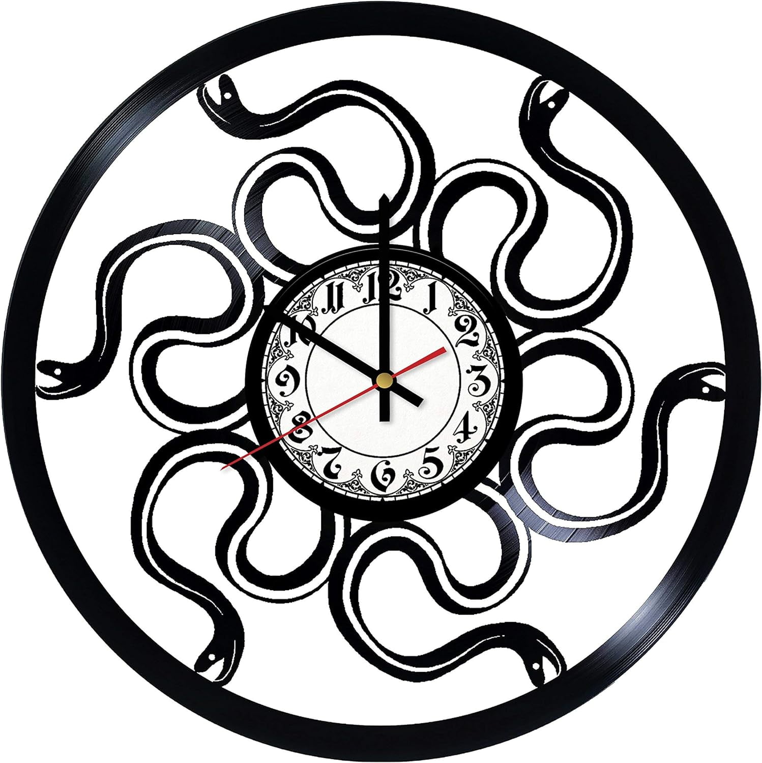 Snakes Style Vinyl Wall Clock,Vinyl Record Clock Wall Art Unique ...