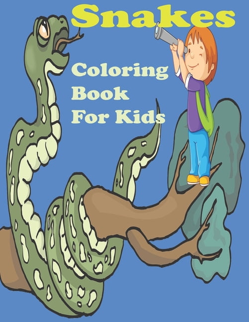Snakes coloring book for kids: Stress Relief Coloring Book, Realistic ...