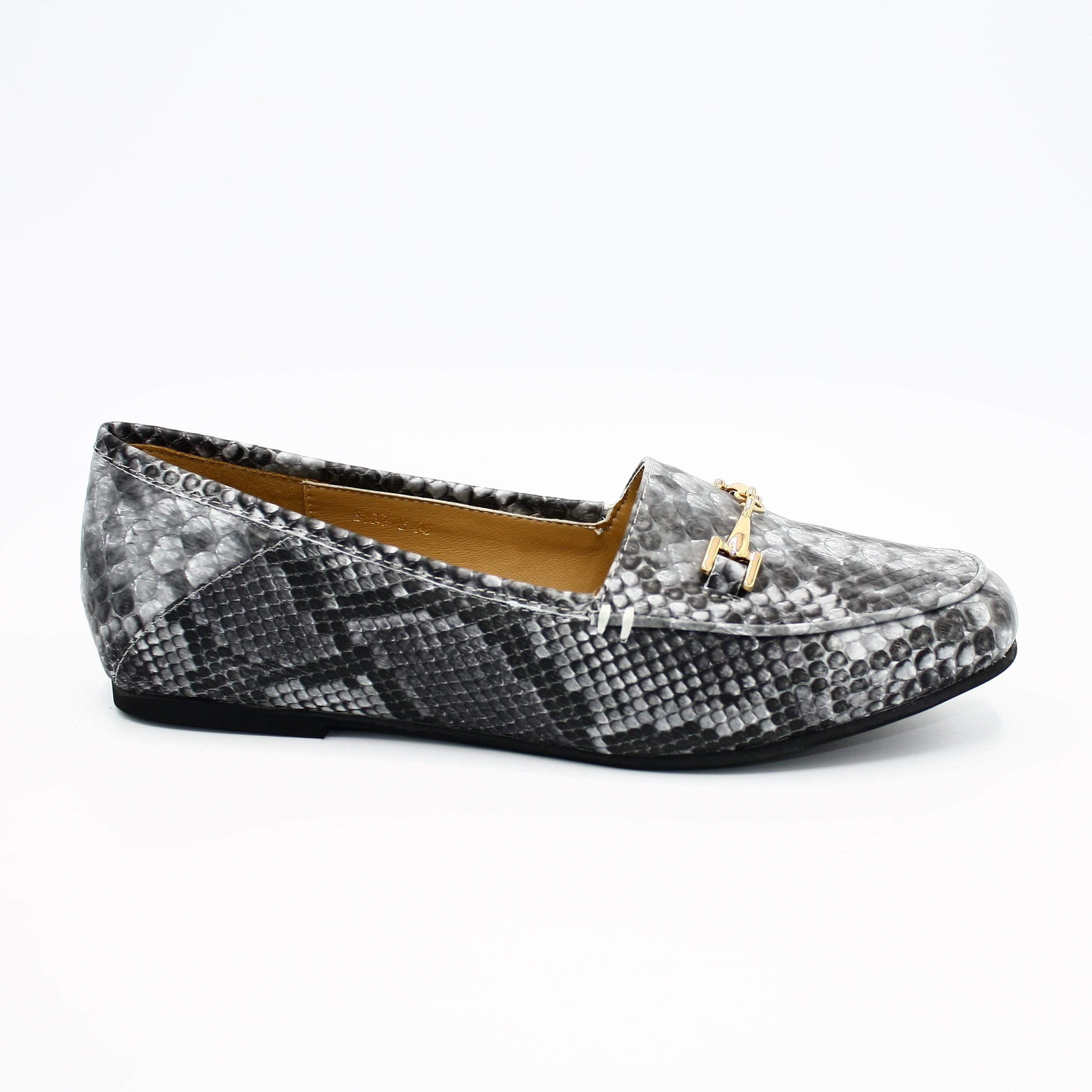 Snakeskin Loafers with Gold Hardware - 1936 Boutique Style 3155-3 ...