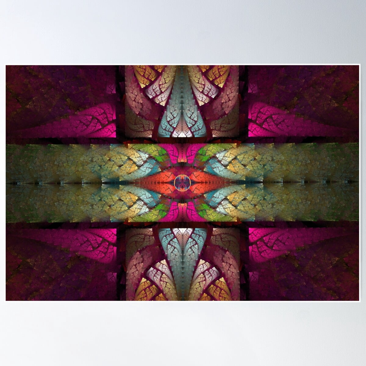 Snakeskin Stained Glass Poster Wall Art, Modern Wall Decor For Living ...