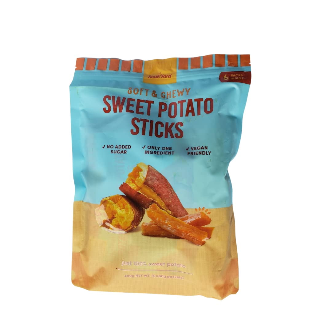Snakyard Baked Sweet Potato Chips, Soft & Chewy Snacks, 2.8 Ounce (Pack ...