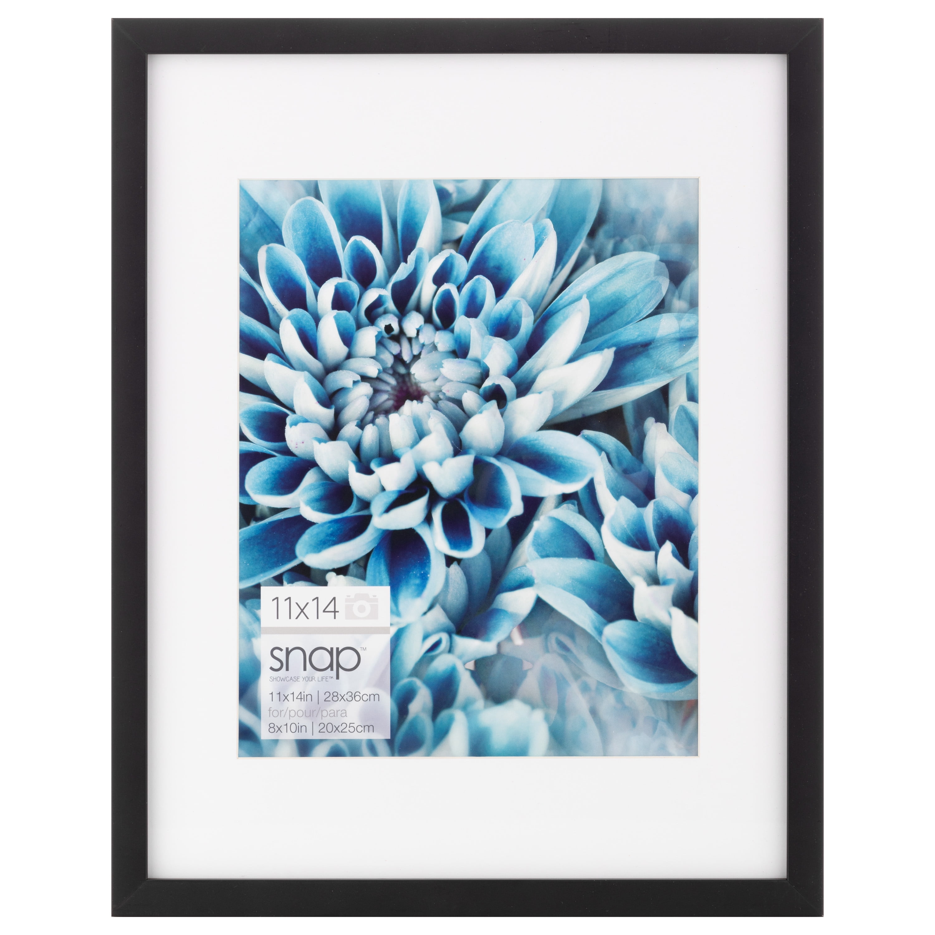 Snap - 11"x14" Wall Picture Frame - Single White Mat - Matted for 8"x10 ...