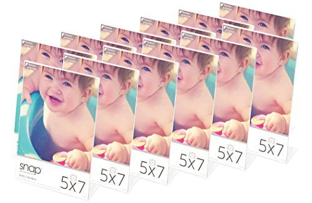 Snap 5x7 Clear Acrylic Self Standing Frame, Set of 12 (8001H10C ...