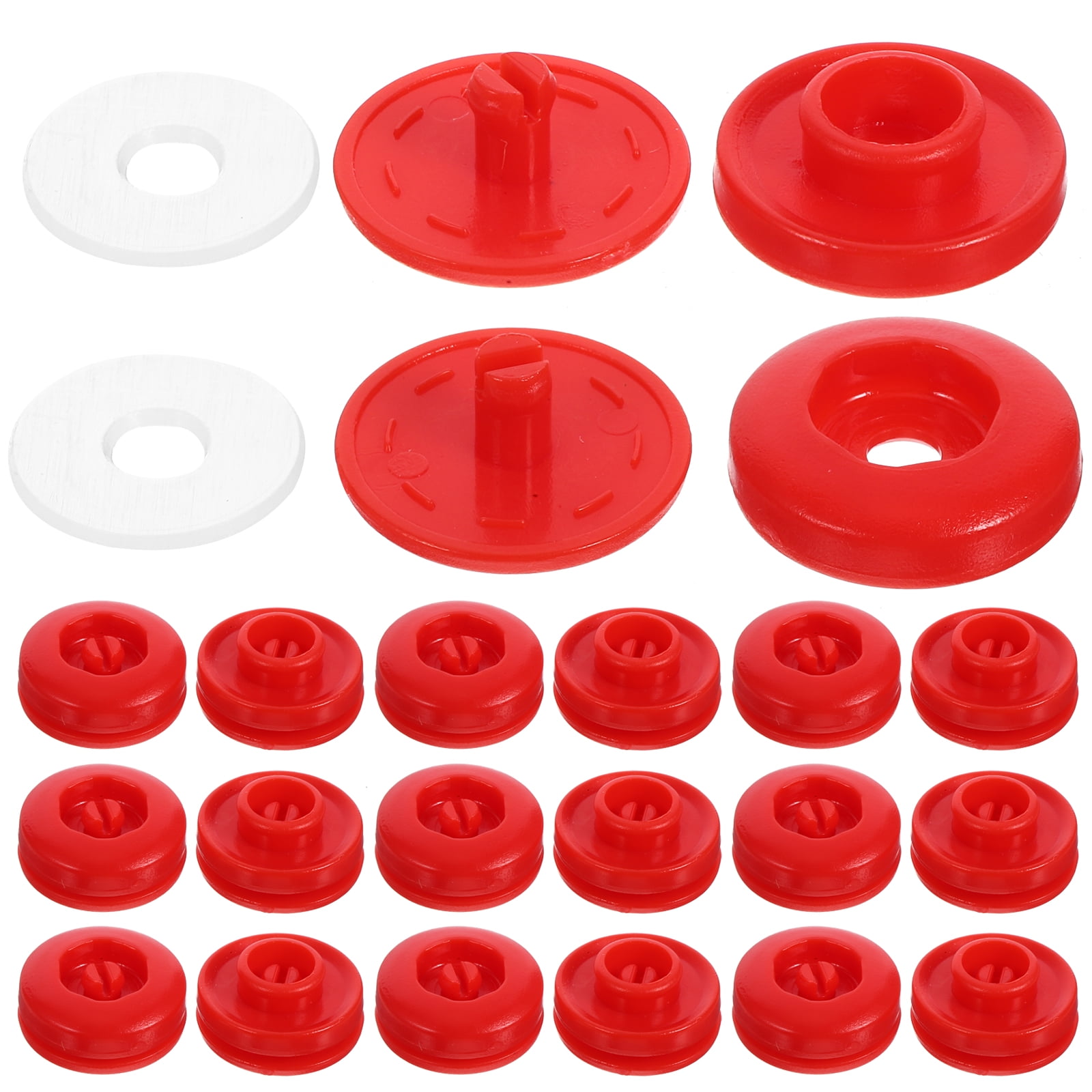 Red Plastic Snap Buttons for Crafting Clothes, Hidden Buckle Press ...