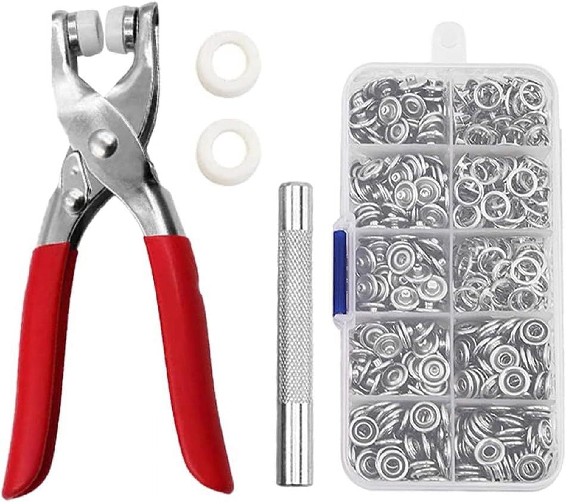 Snap Button Kit for Leather Crafting, Silver Snap Clasps with Snap ...