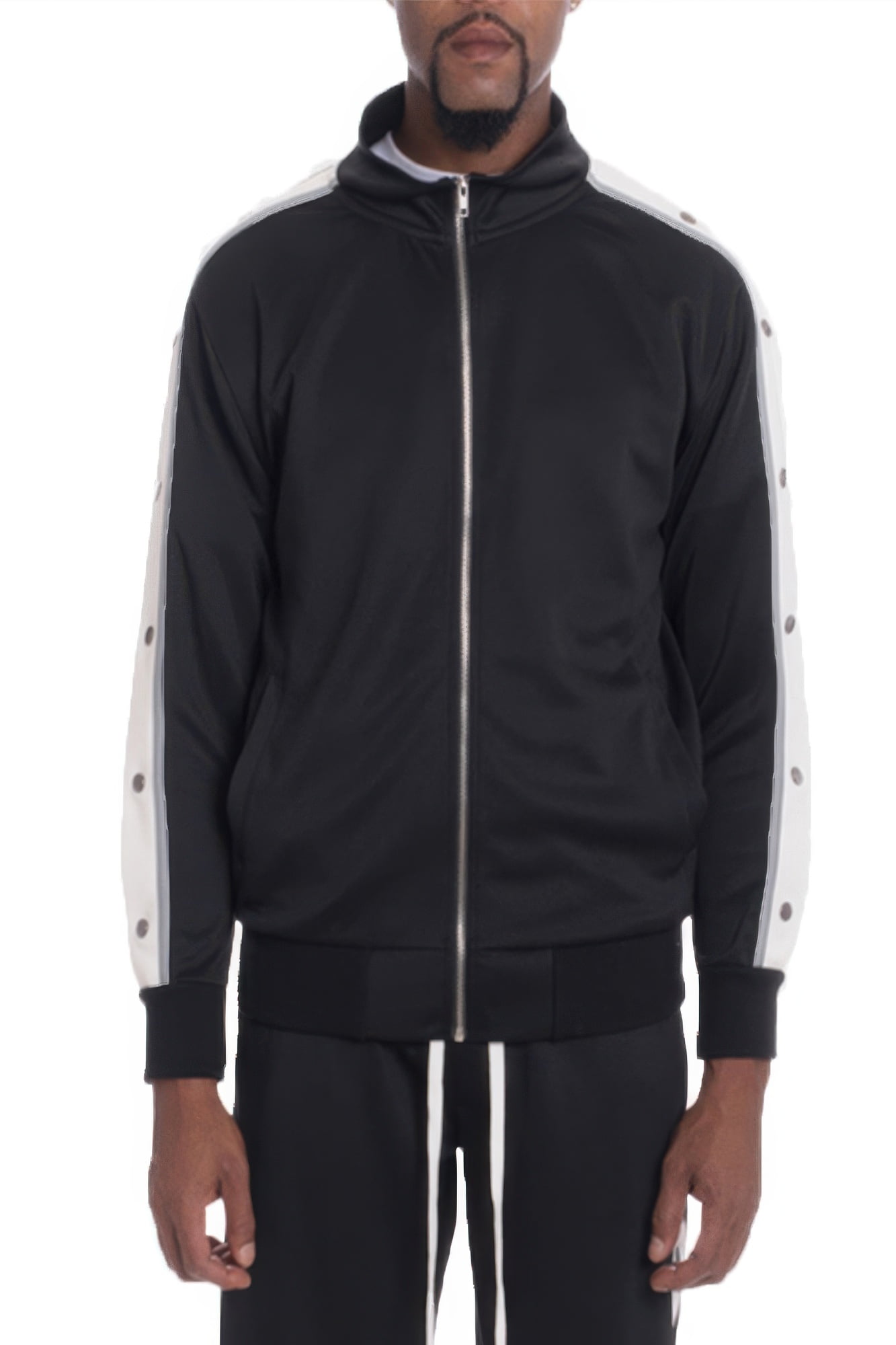 Snap Button Track Jacket - Walmart.com