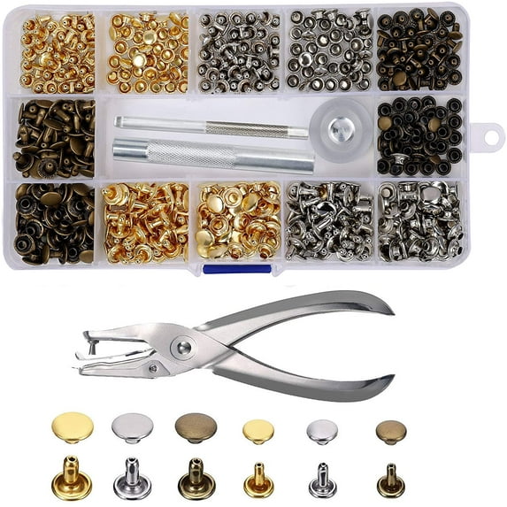 Snap Buttons, Leather Fasteners Kit, Closure Setter, Metal Buttons ...