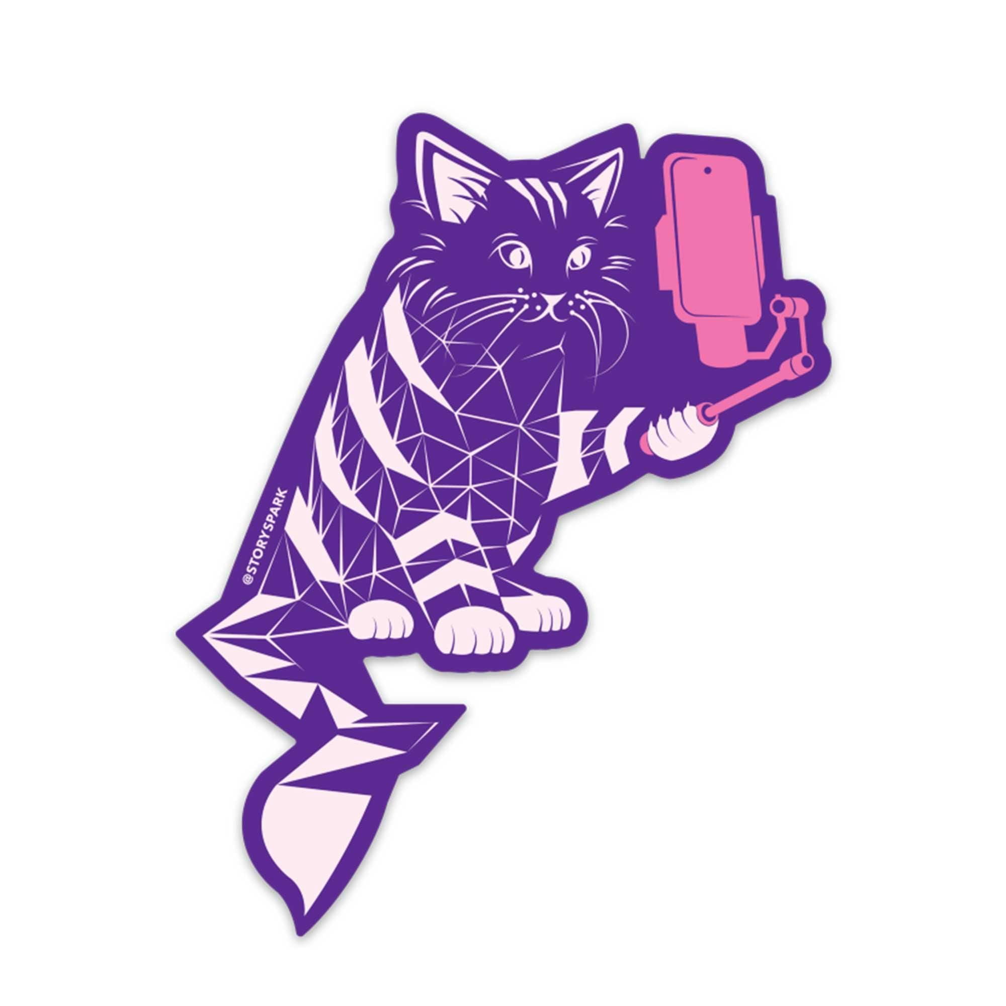 Snap Cat Vinyl Sticker Default Title - Walmart.com