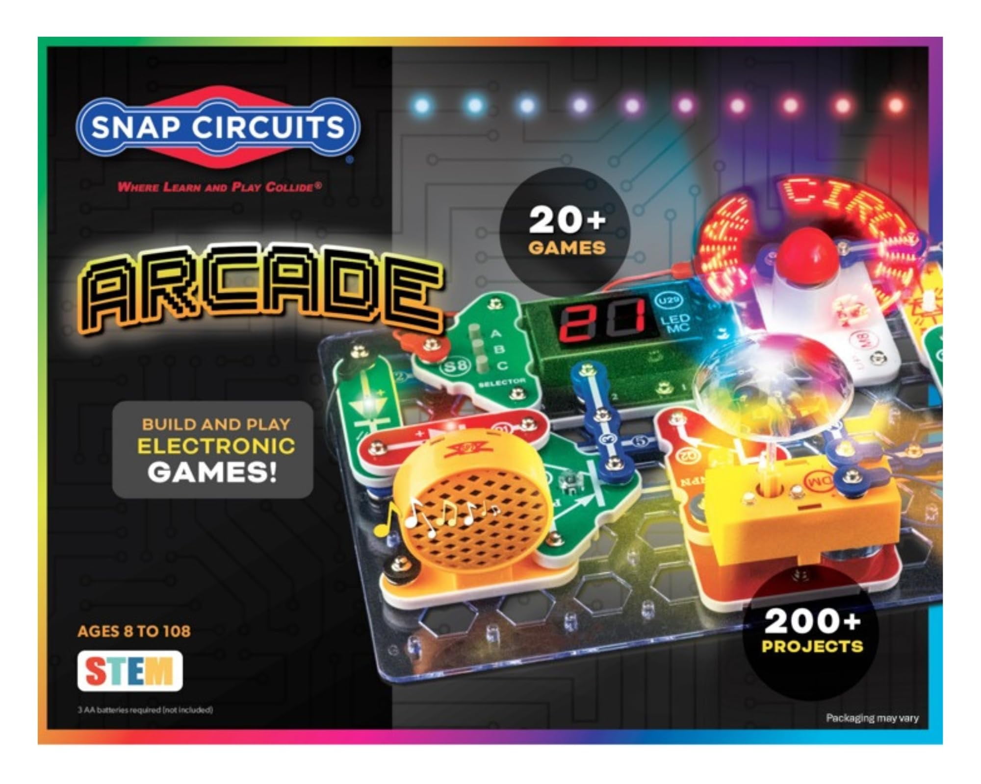 Snap Circuits “Arcade”, Electronics TMA2 Exploration Kit, Stem Activities for Ages 8+, Full ...