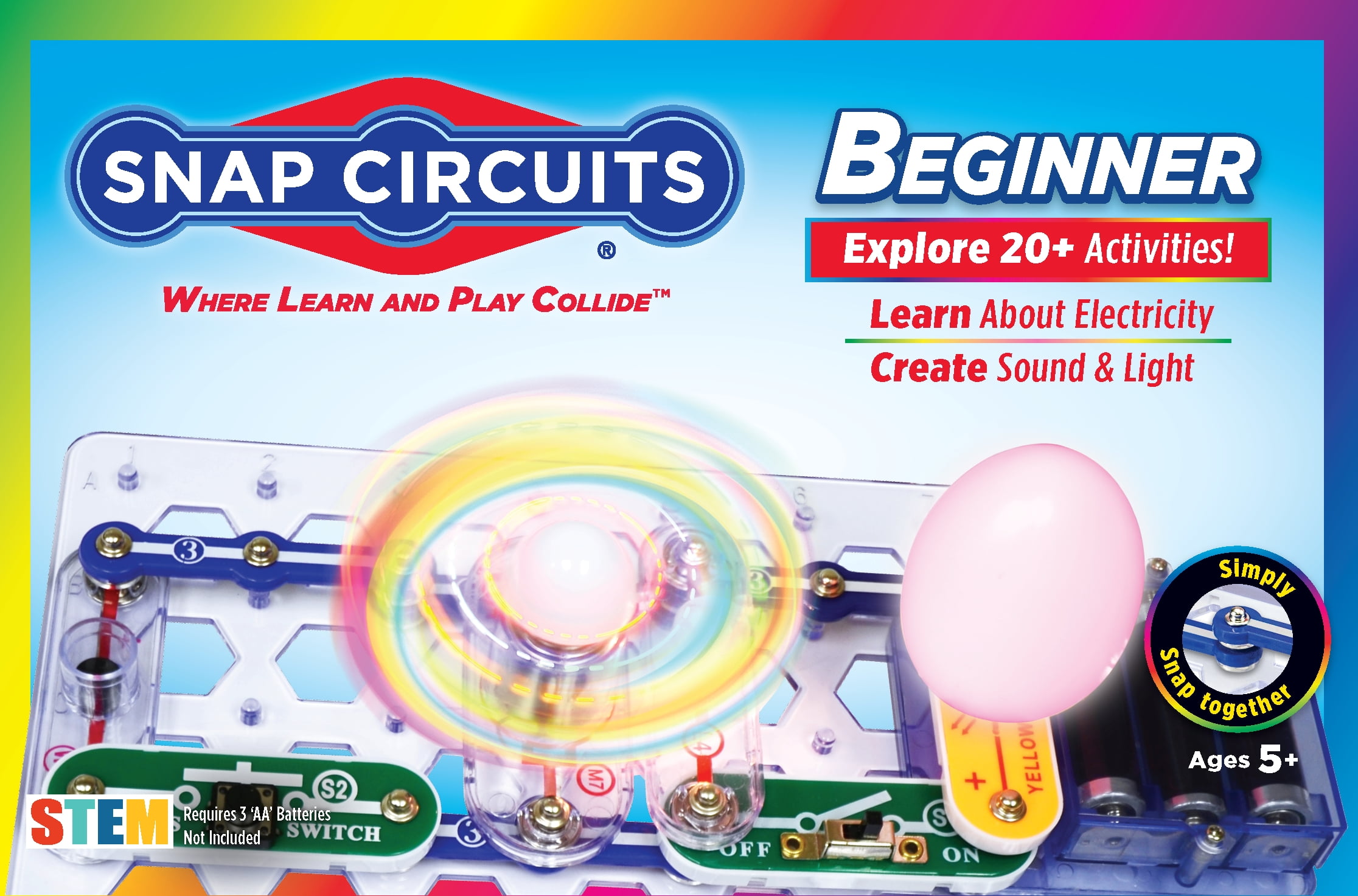 Elenco Snap Circuits Beginner - STEM Science Toy Kit for Kids, Junior ...