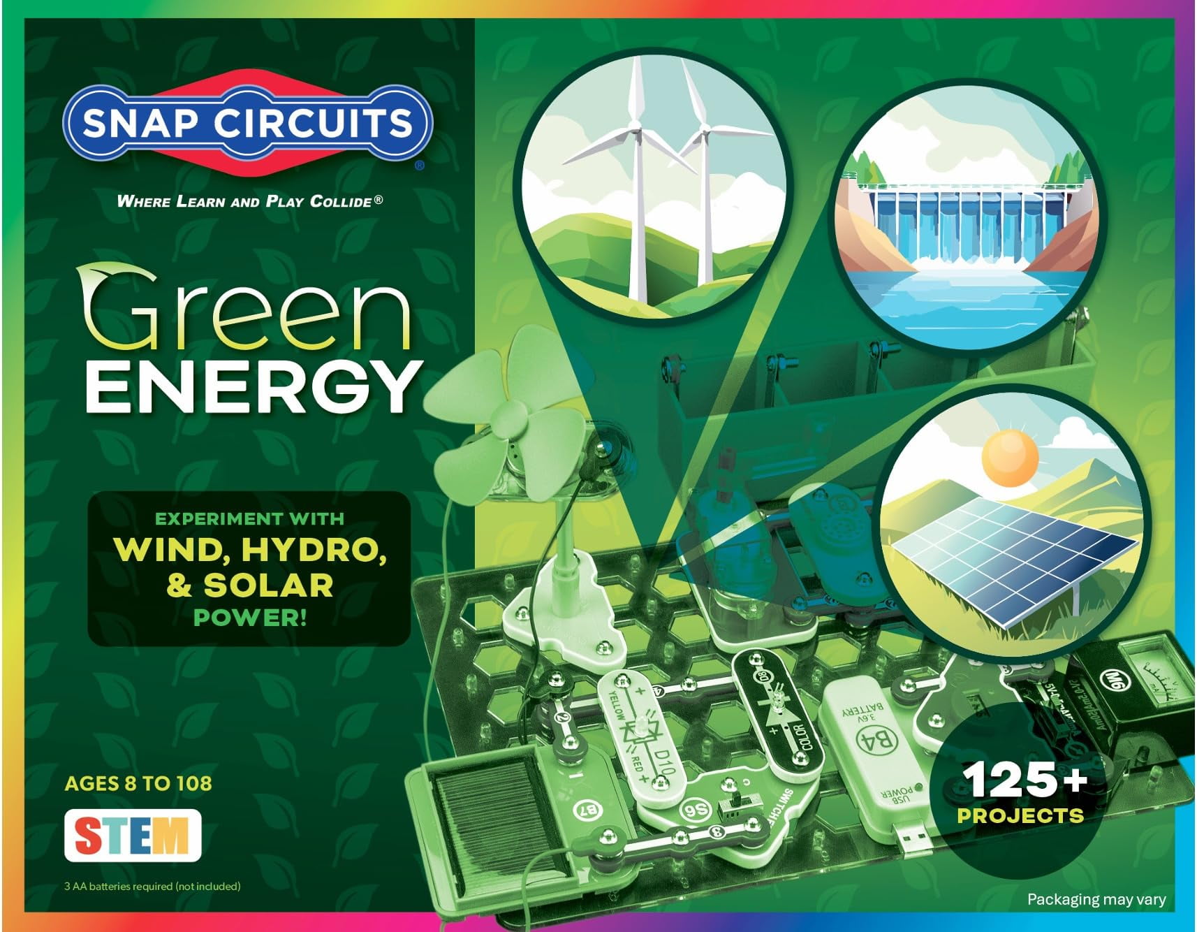 Snap Circuits Green Energy OIF8 Electronics Exploration Kit | Over 125 ...