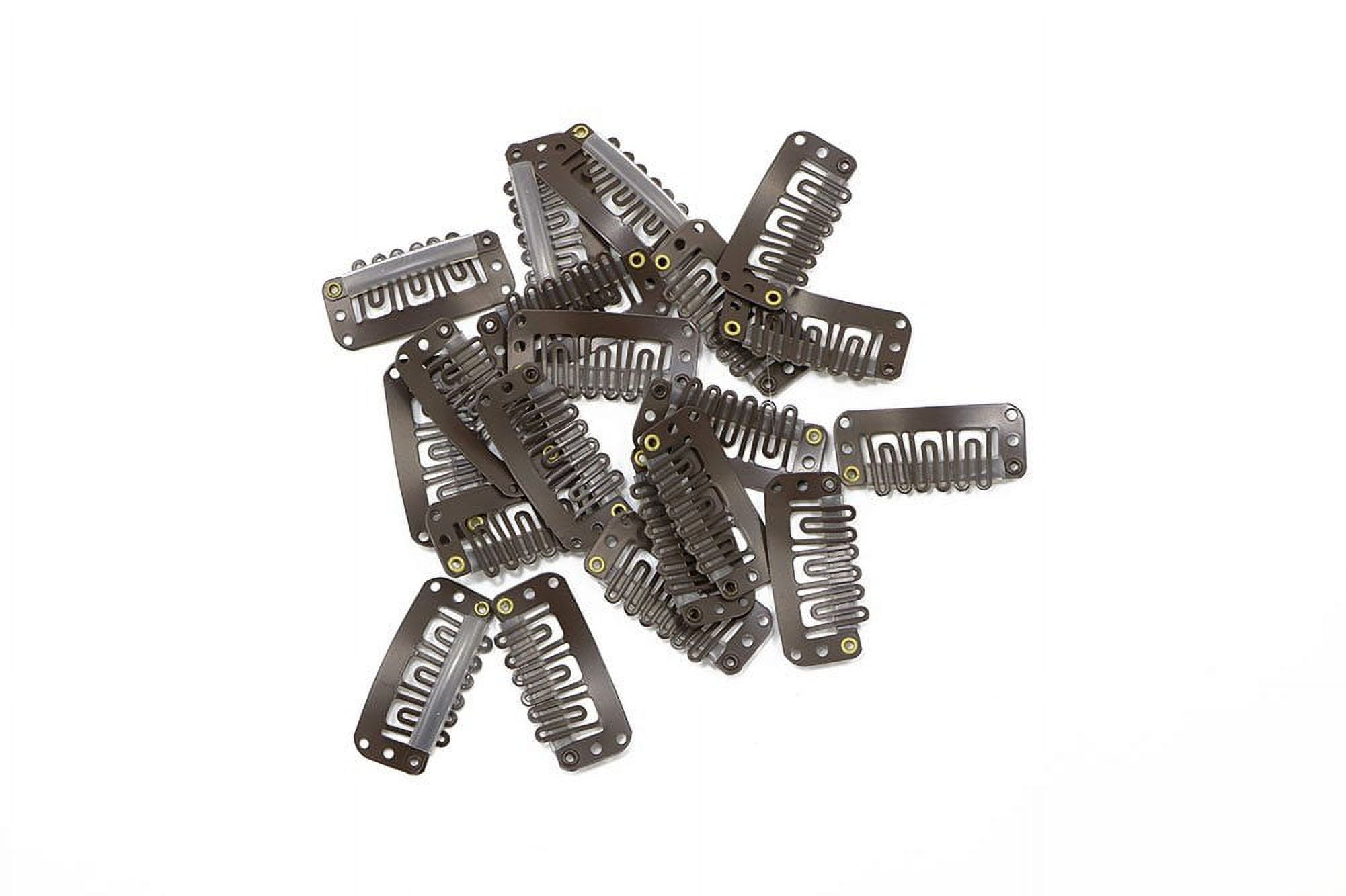 Snap Clips for Hair Extensions Weaves 20pcs U-shape Metallic Wig Clips ...