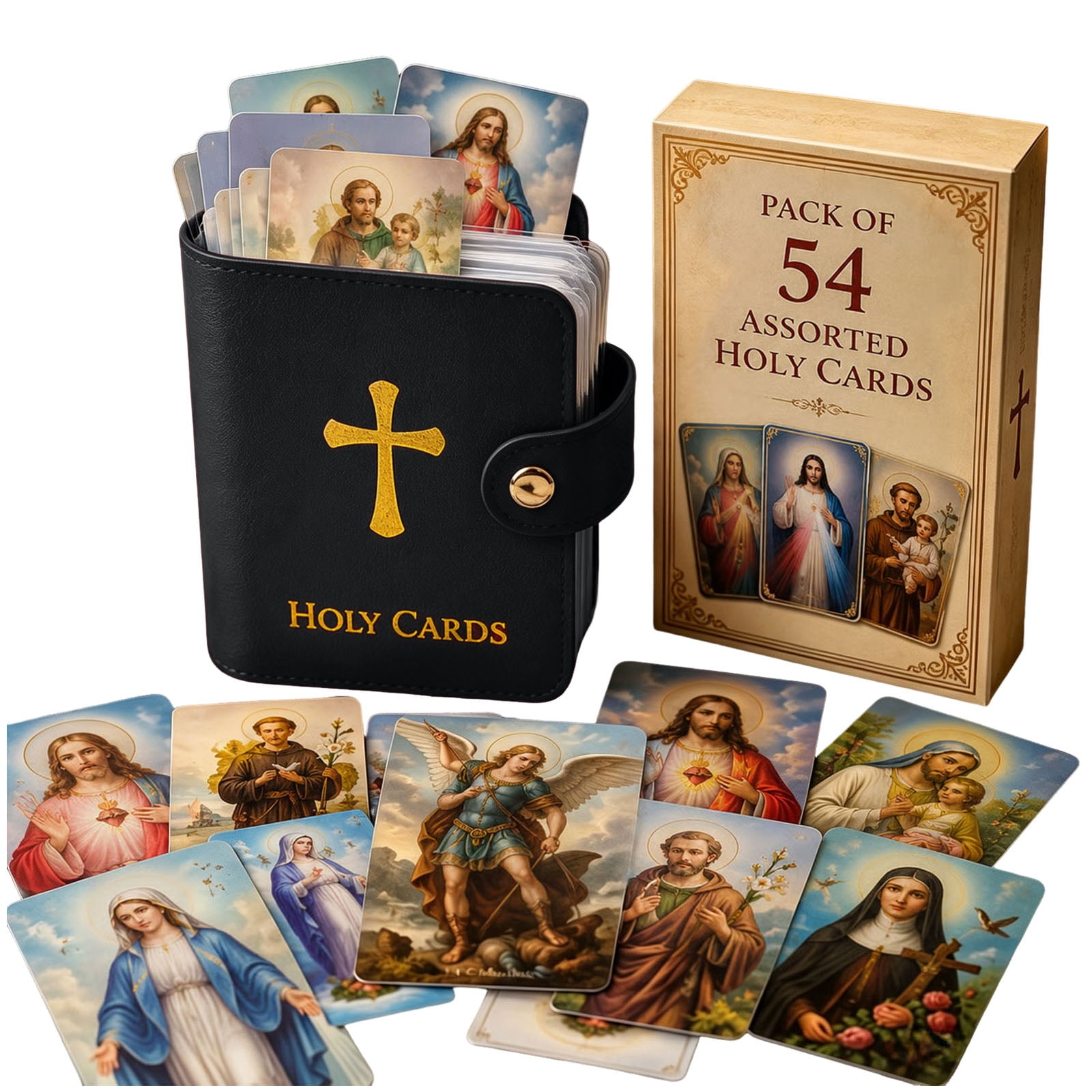 Lord God Almighty Themed Prayer Card Holder Faux Leather Pocket Case ...