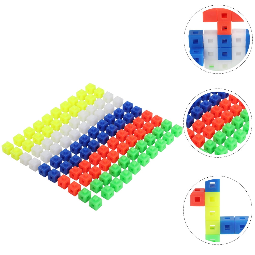 Snap Cube Math Manipulatives: Construction Building Blocks STEM 100pcs ...