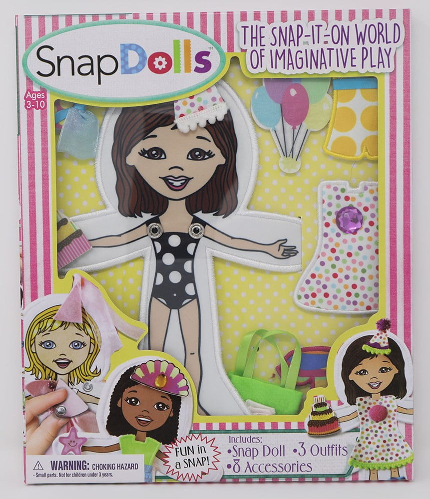 SnapDolls - Maddie Dresses & Accessories - Snap On Doll Set - Walmart.com