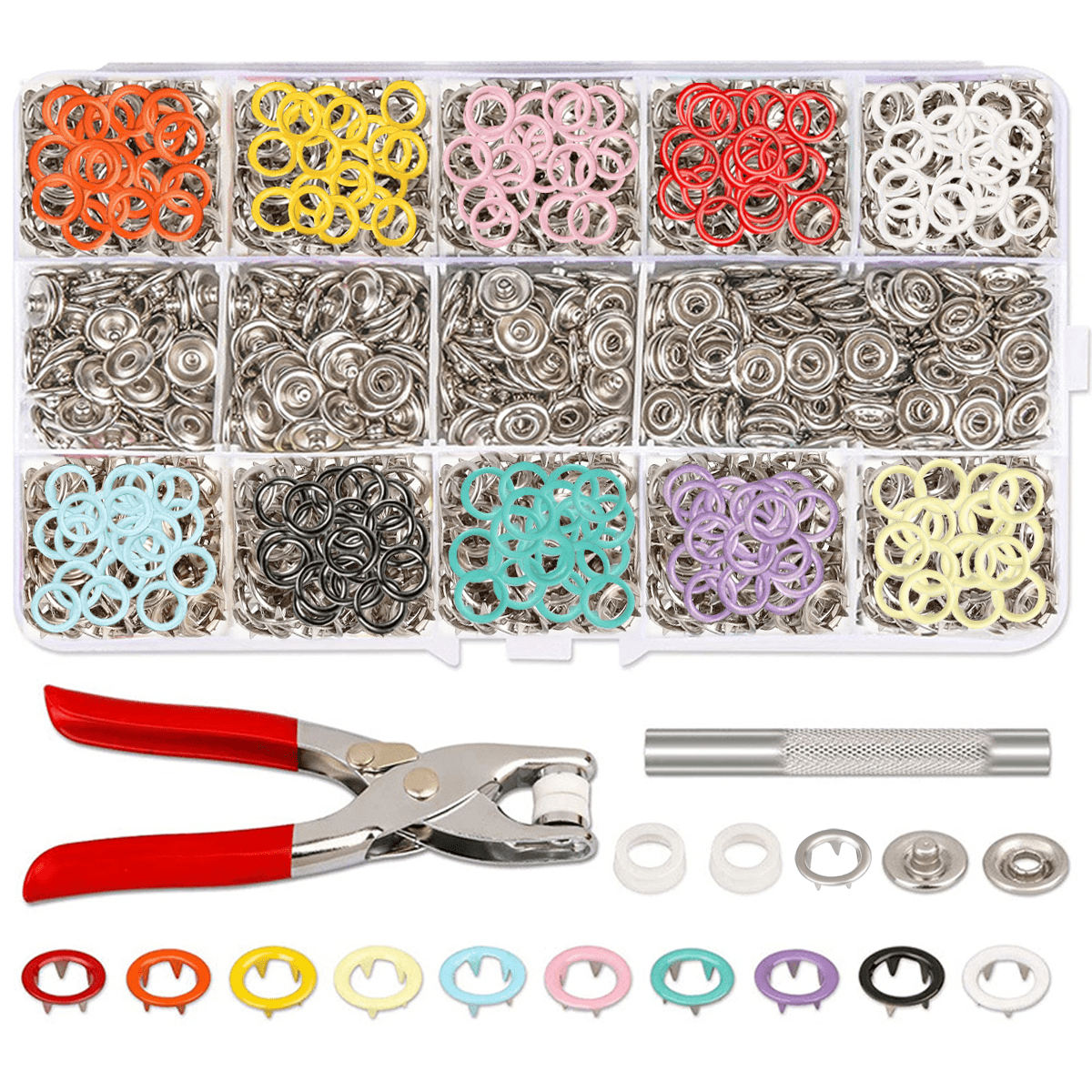 Snap Fasteners With Pliers, Metal Snap Fastener Set With Fixed Buttons ...