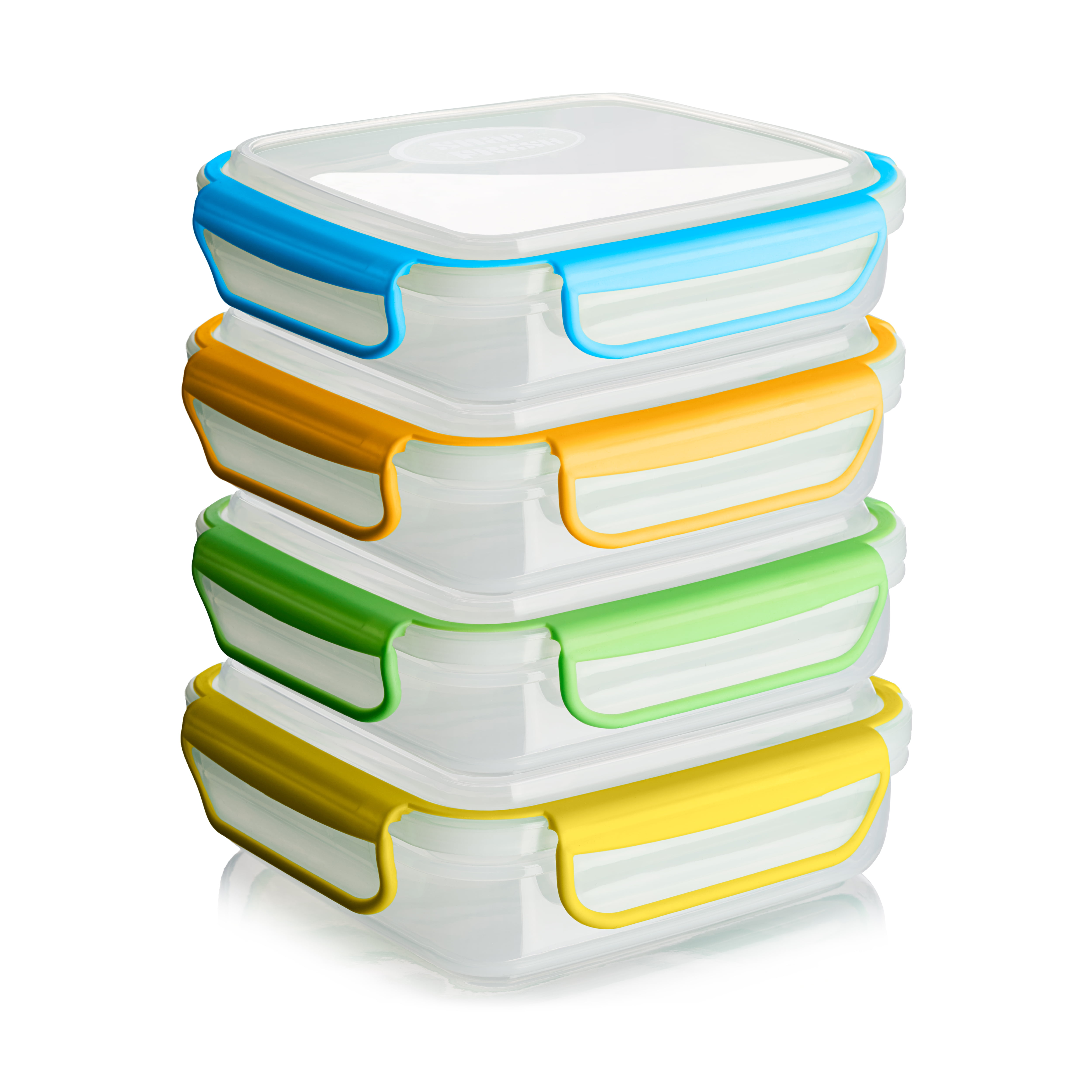 Snap Fresh - 4 Pack of Sandwich Containers (450 ml) - Reusable, BPA ...