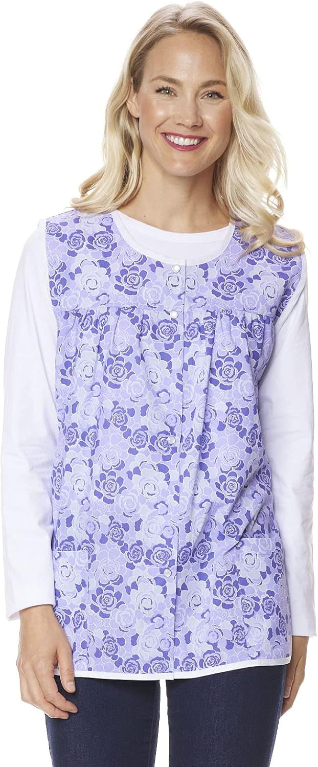Snap Front Cobbler Aprons Vest with Two Patch Pockets - Walmart.com