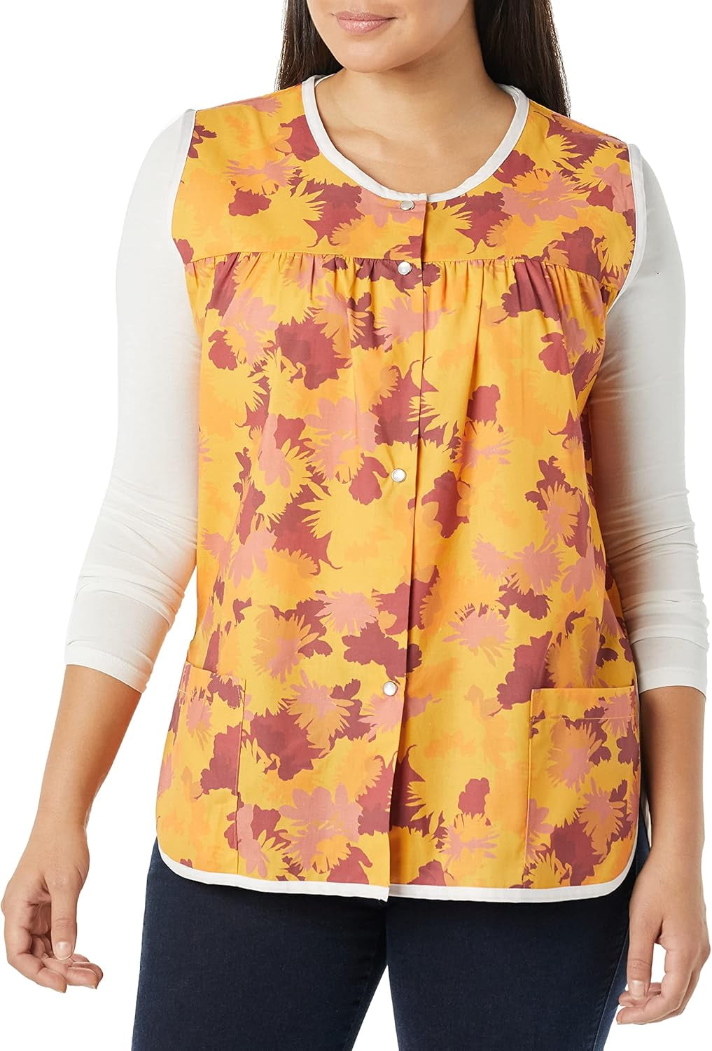 Snap Front Cobbler Aprons Vest with Two Patch Pockets - Walmart.com