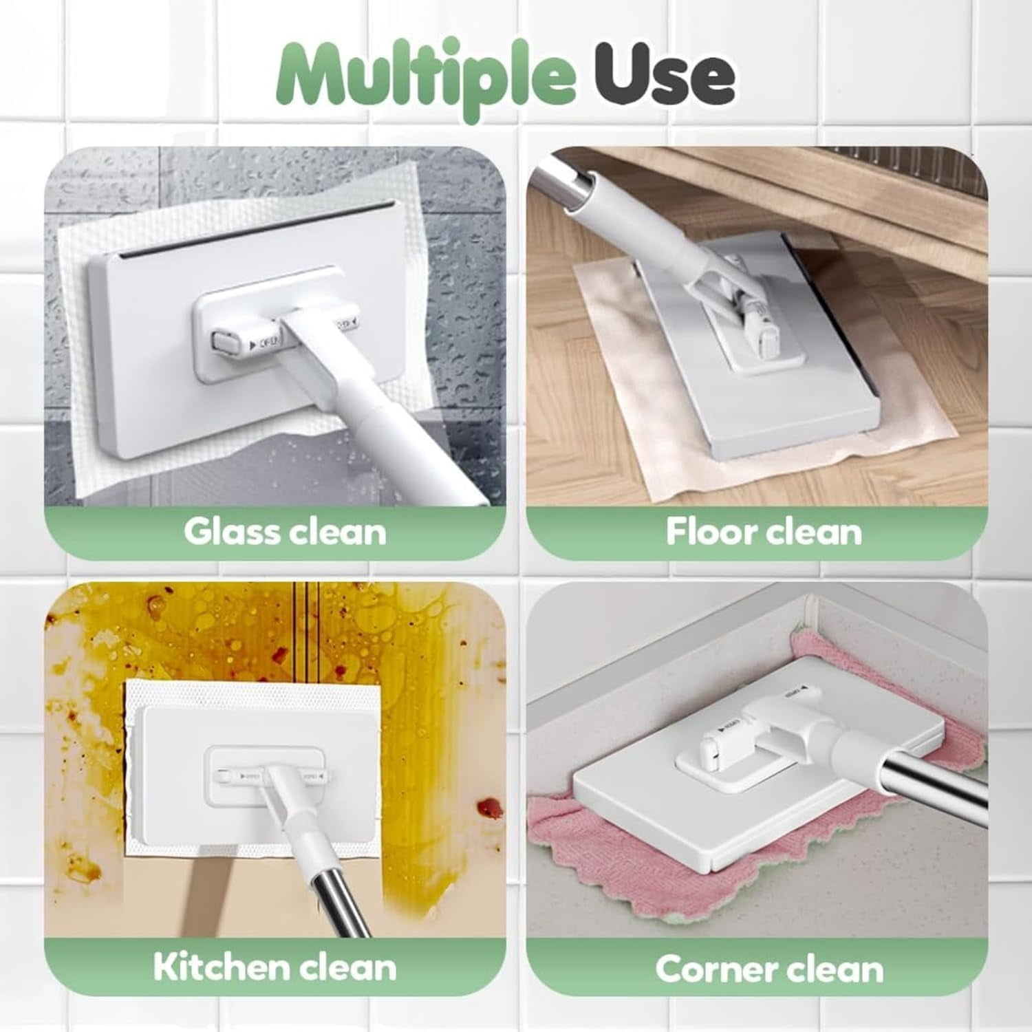 Snap Grip Cloth Changing Mini Mop, Disposable Dust Mop(No Cloths) - 39 ...