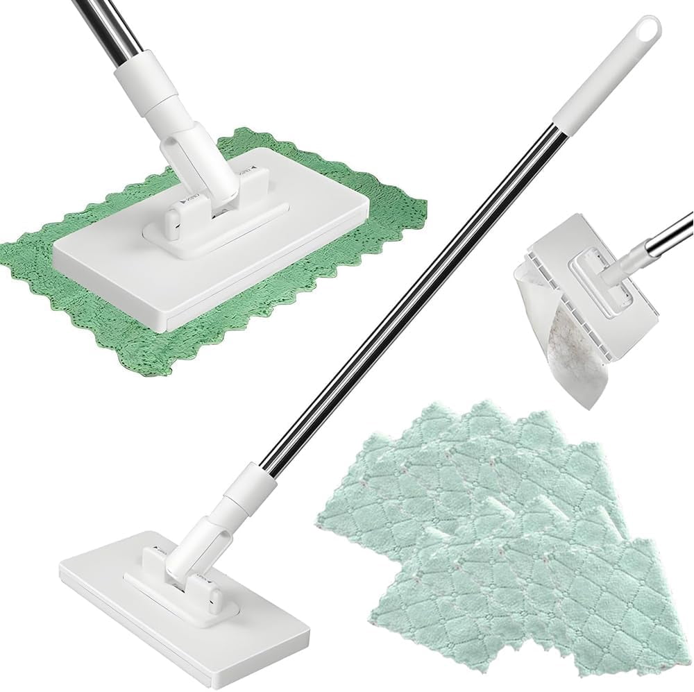 Snap Grip Mini Mop, Cloth Changing Mops with 5/10 Magic Cleaning Cloths ...
