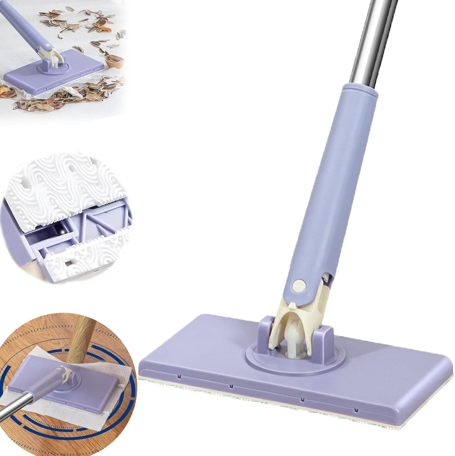 Snap Grip Mini Mop, Convenient Cloth Changing Mini Mop, Retractable Gap ...