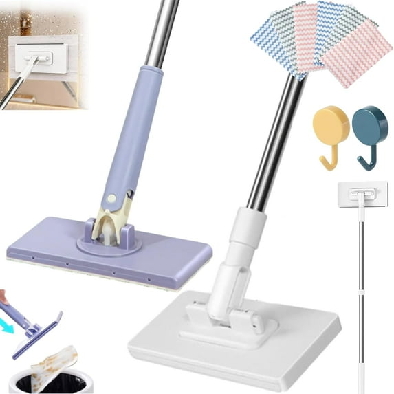 Snap Grip Mini Mop, No Wash Lazy Mops Wet and Dry, Zero Touch Mini Mop ...