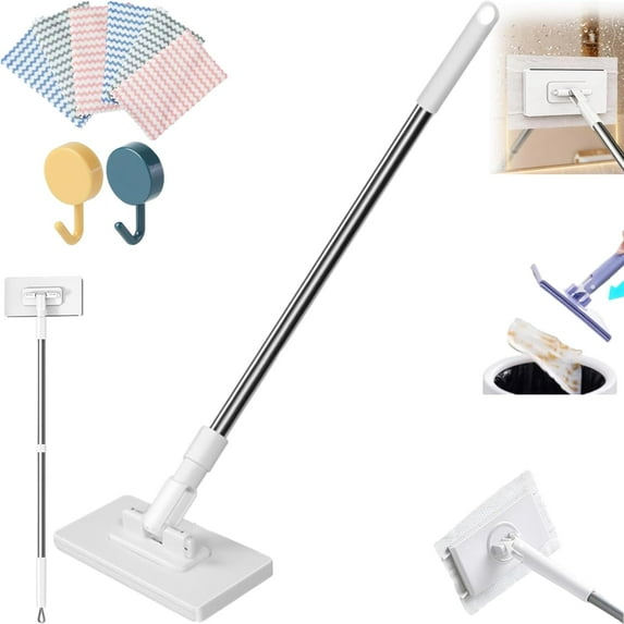 Snap Grip Mini Mop, No Wash Lazy Mops Wet and Dry, Zero Touch Mini Mop ...