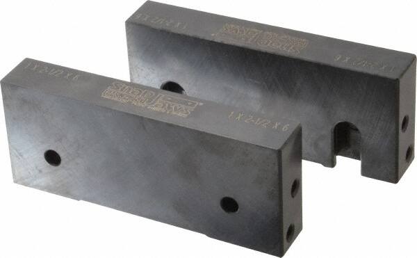 Snap Jaws 6" Wide x 2-1/2" High x 1" Thick, Flat/No Step Vise Jaw ...