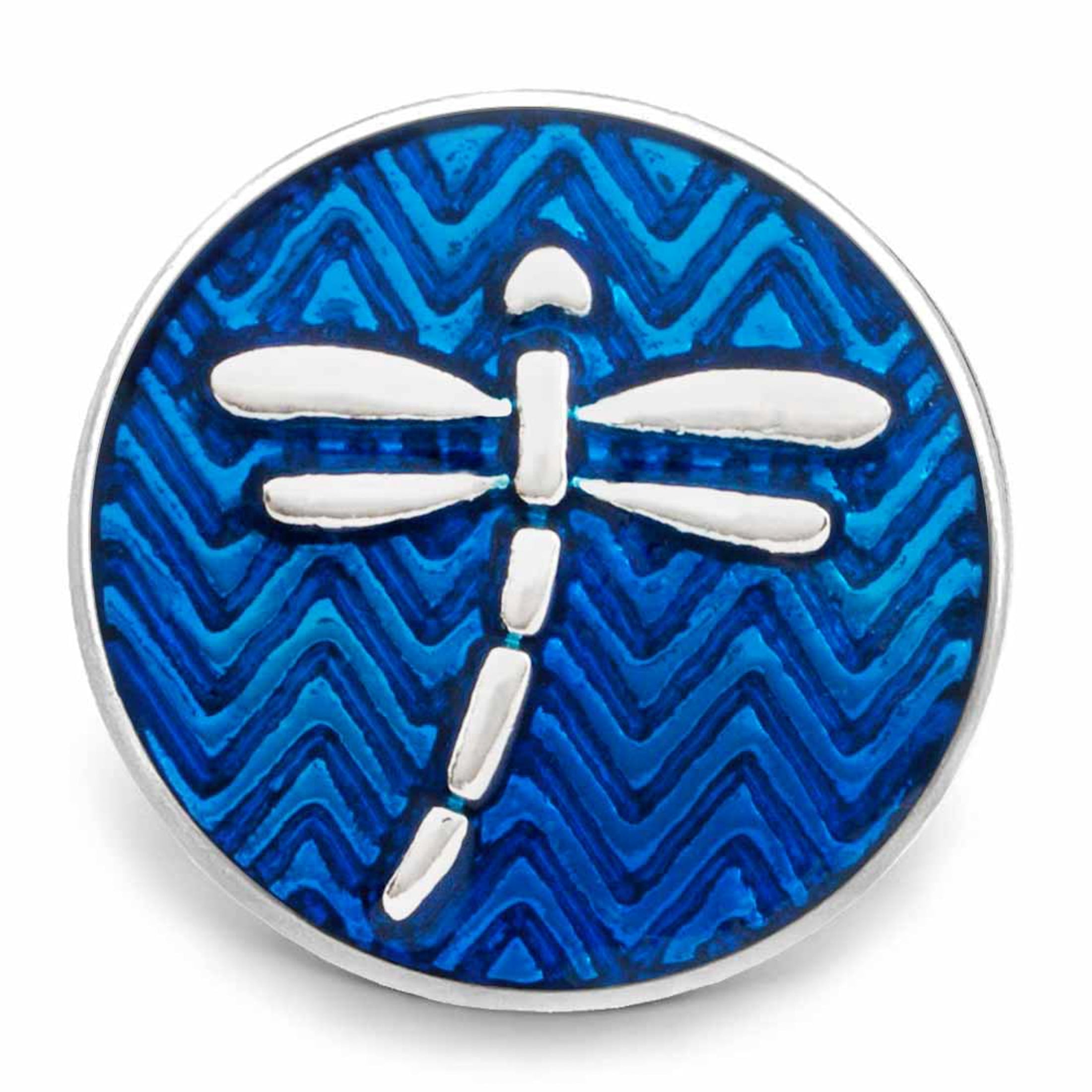 Chevron Dragonfly Snap Jewelry Ginger Charm Button, For Interchangeable ...