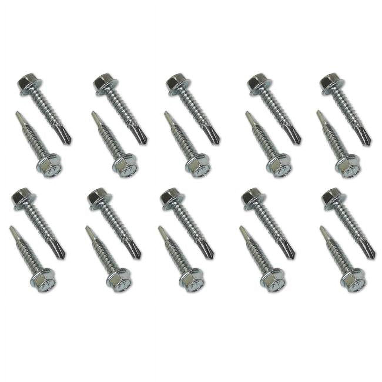 Snap-Loc 0.25 x 1.25 in. Self-Driller E-Track Metal Screw Fastener Set ...